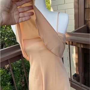 Vintage | Dresses | Vtg 97s Infinity Peach Sleeveless Tube Midi Dress ...